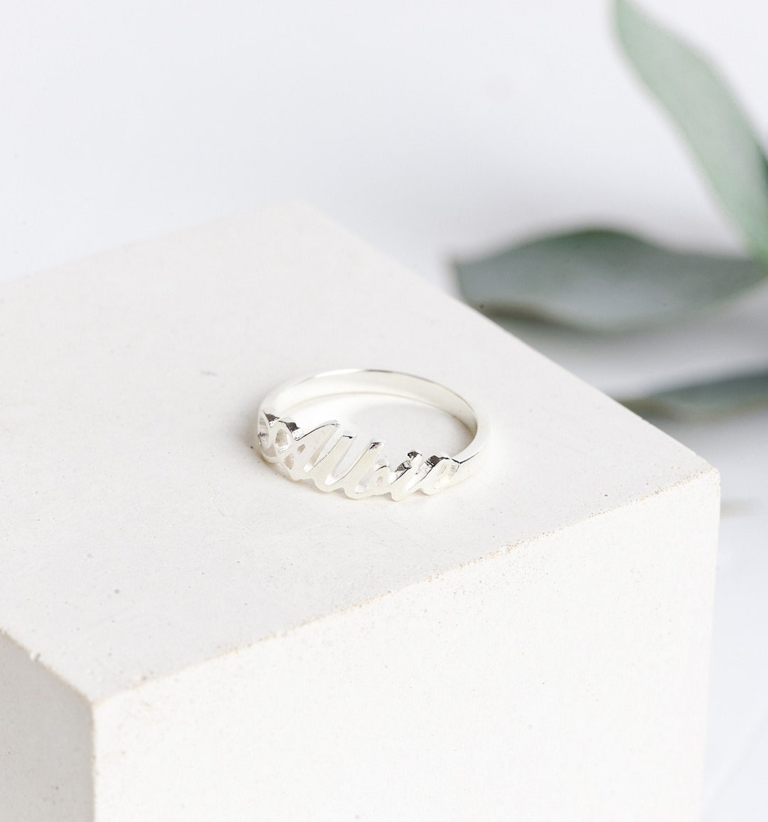 Sterling Silver Name Ring | Personalised Name Ring | Personalised Ring ...