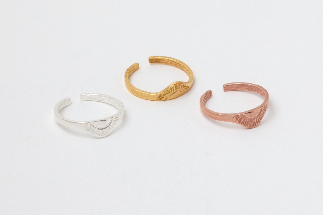 Adjustable Ring Sunset Sunrise Sun Statement Ring Gold Rosegold or ...