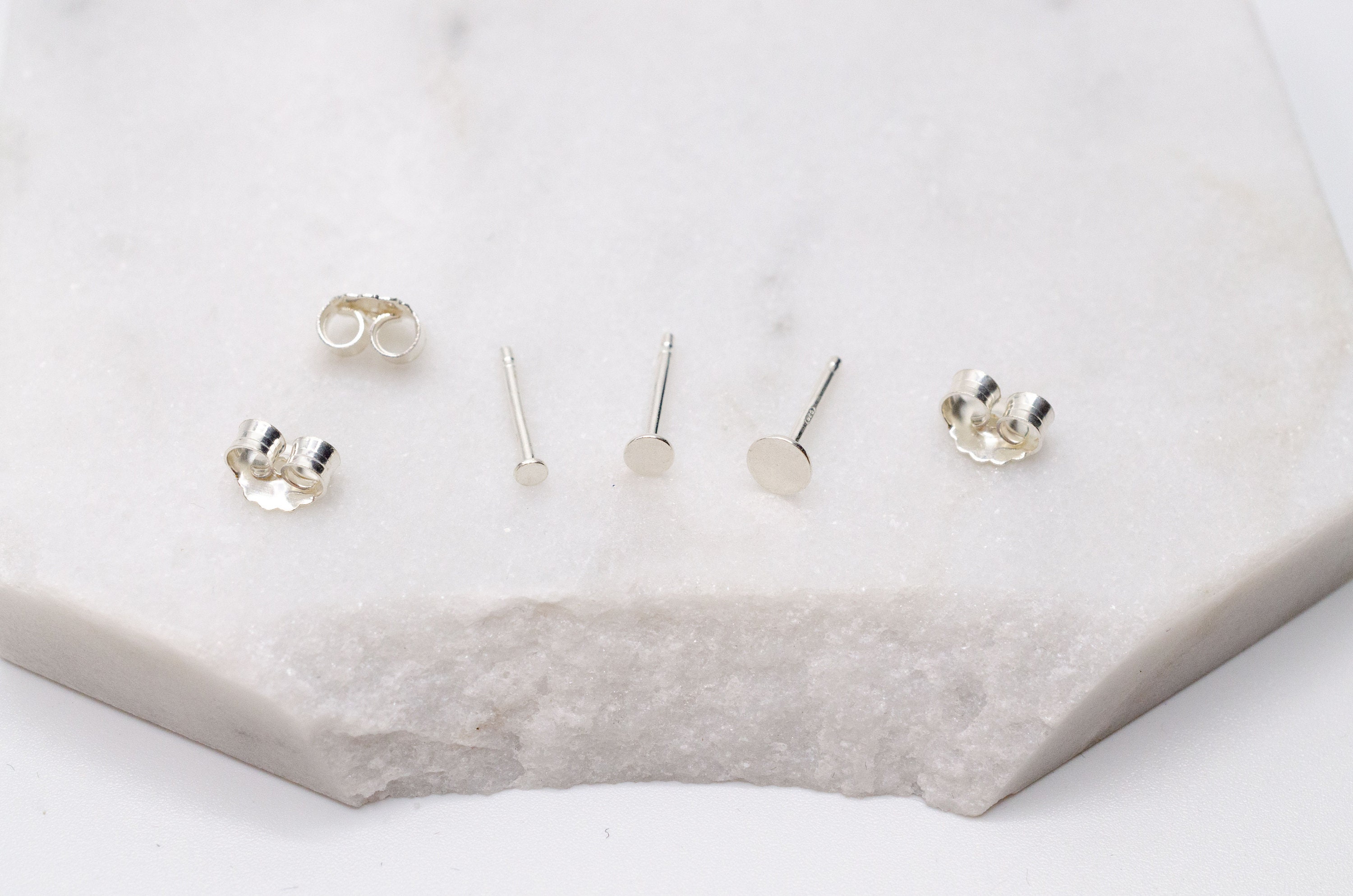 Set of 3 Teeny Tiny Dot Studs Small Studs Disc Earstuds | Etsy