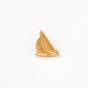 A Unique Pin Tiny Boat Sailingbot Sailing Jewelry Handmade Pin Golden ...