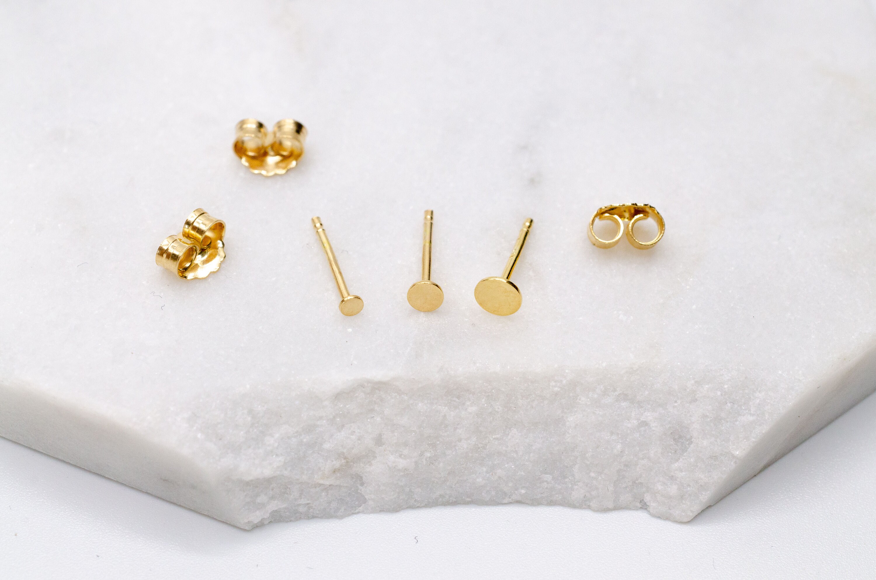 Set of 3 Teeny Tiny Dot Studs Small Studs Disc Earstuds | Etsy