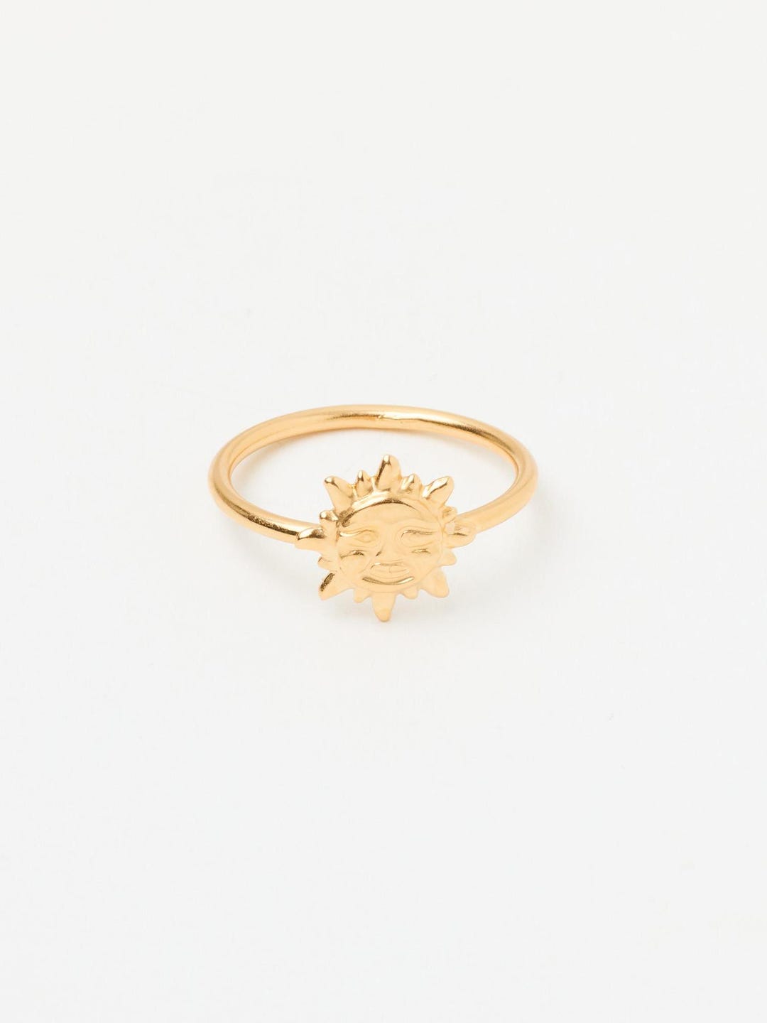 Golden Sun Ring Sunset Sunrise Sunshine Statement Ring Gold 925 Silver ...