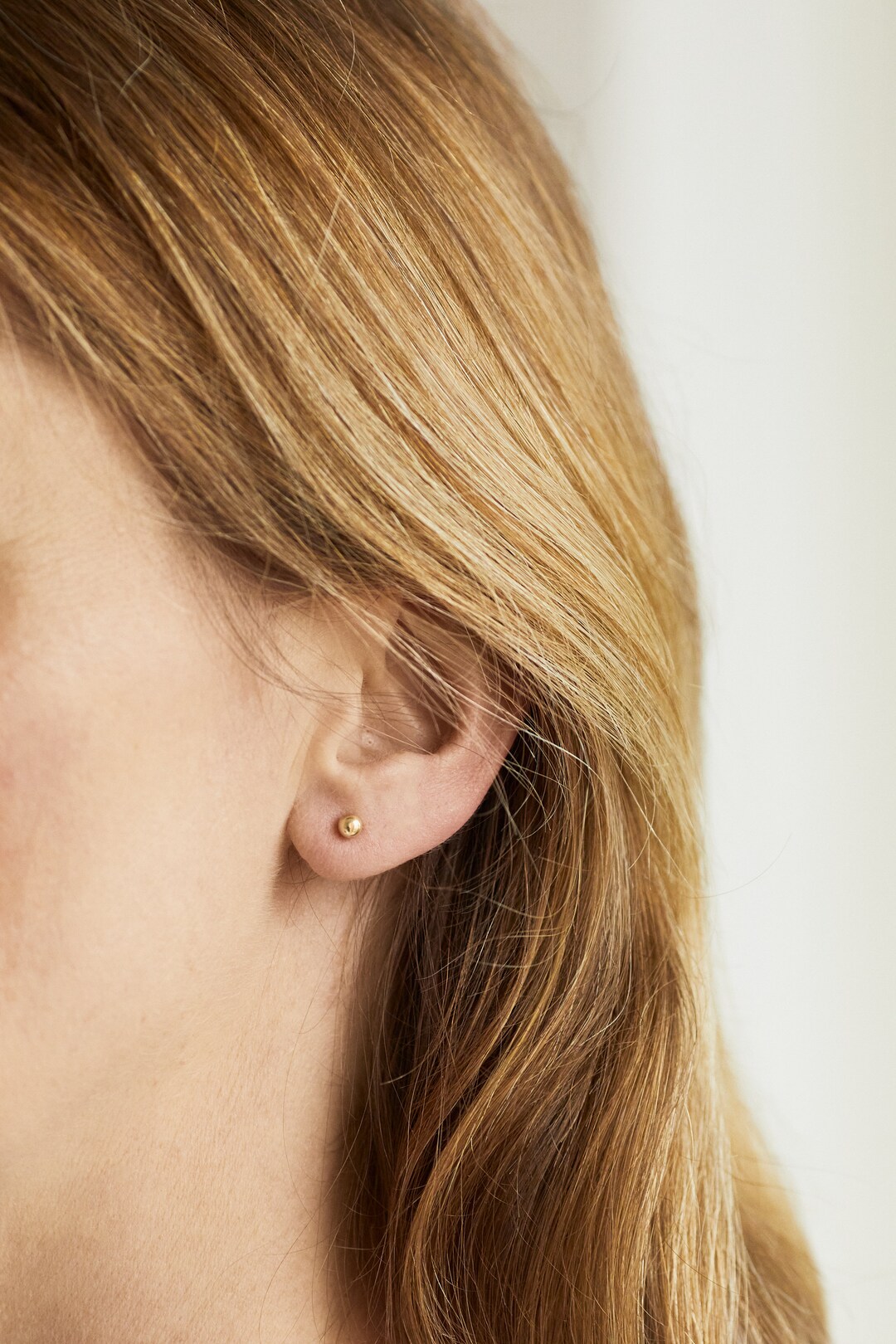 A Pair of Mini Ear Studs Ball Earstuds Sterling Silver 925 - Etsy