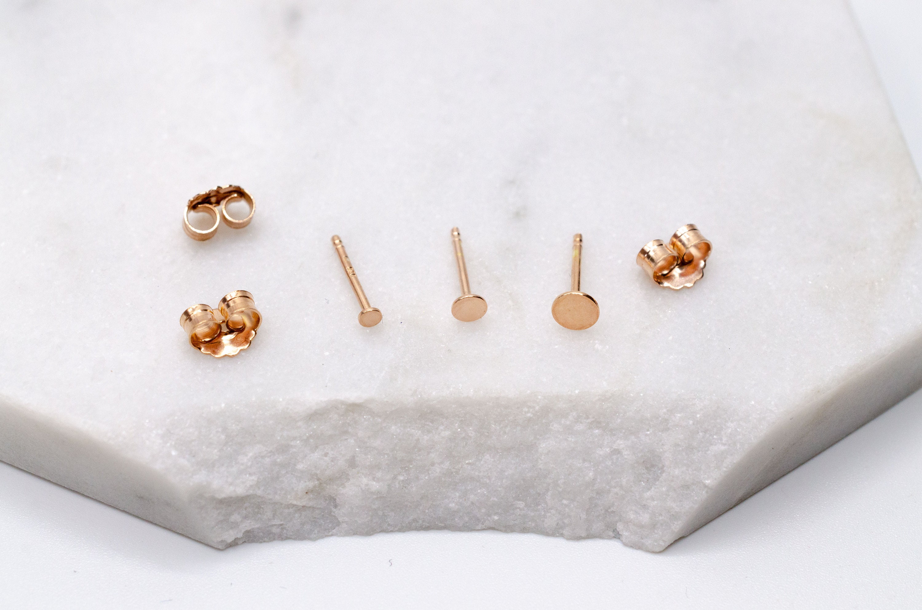 Set of 3 Teeny Tiny Dot Studs Small Studs Disc Earstuds | Etsy