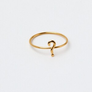 Last Piece Sterling Silver Ring ? Question ? Gold Plated Questionmark ...