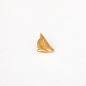 A Unique Pin Tiny Boat Sailingbot Sailing Jewelry Handmade Pin Golden ...