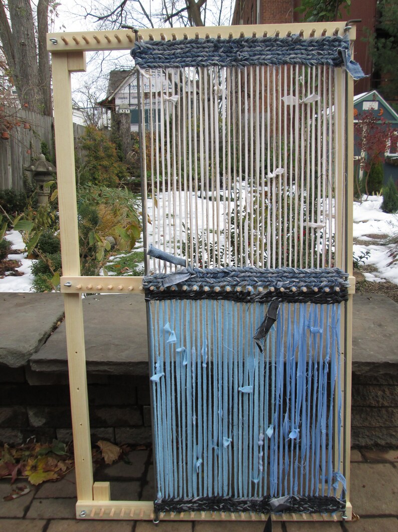 Handmade Adjustable Floor Rag Rug Twining Loom Includes Video - Etsy