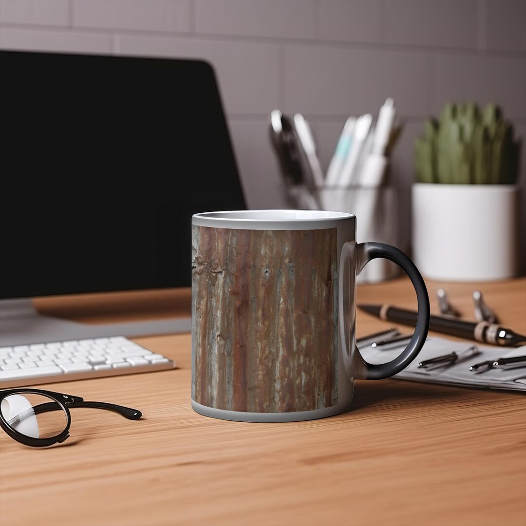 Magic Mugs, Corrugated Tin Mug, Rustic Mug, Western Style Mug, Country ...