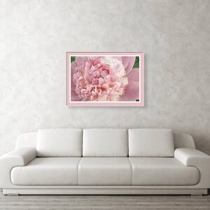 Pink Peony Wall Art Decor, Pink Peony Print, Floral Wall Art, Peony ...