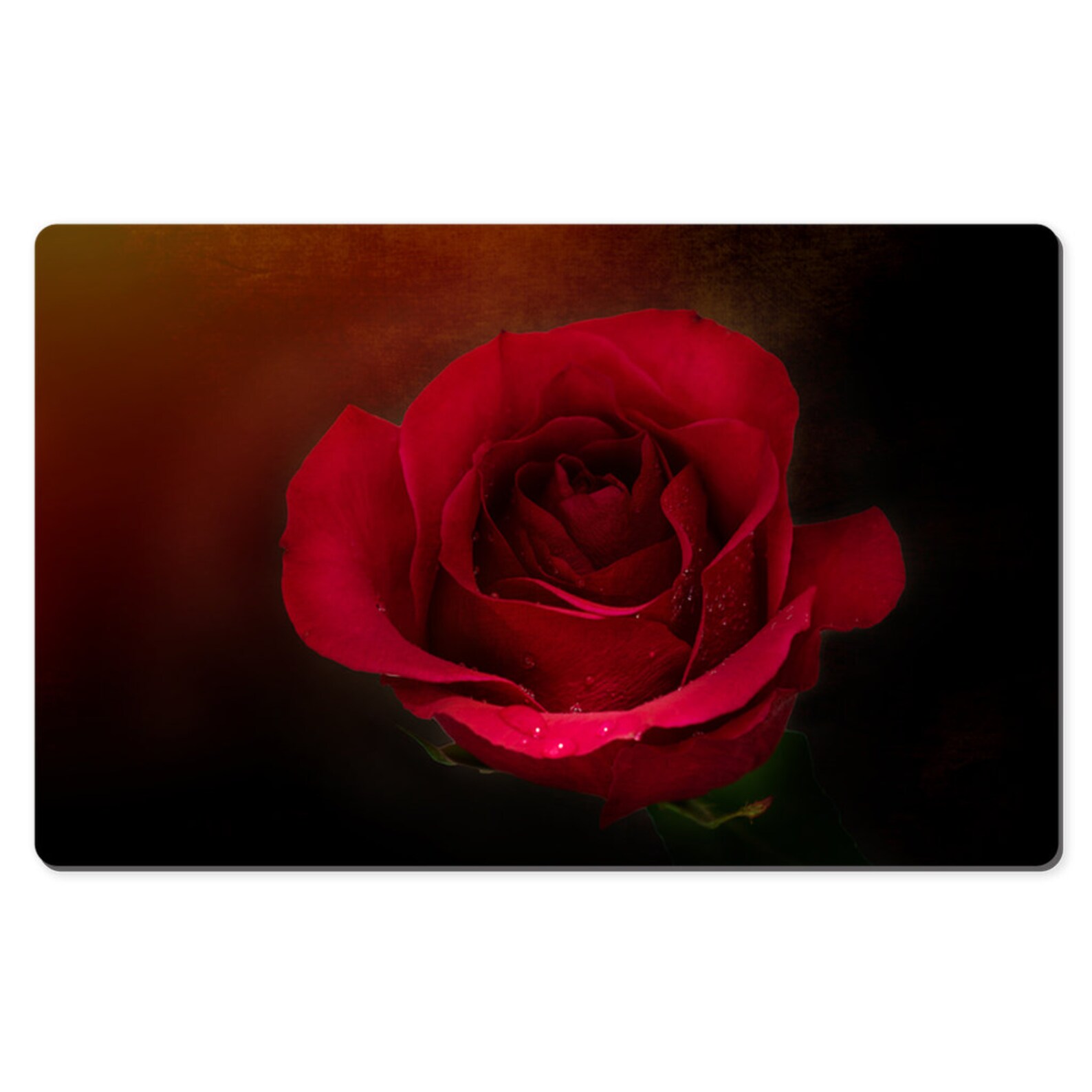 Dark Red Rose Desk Mat, Computer Desk Mats, Flower Gaming Mat, Mouse ...