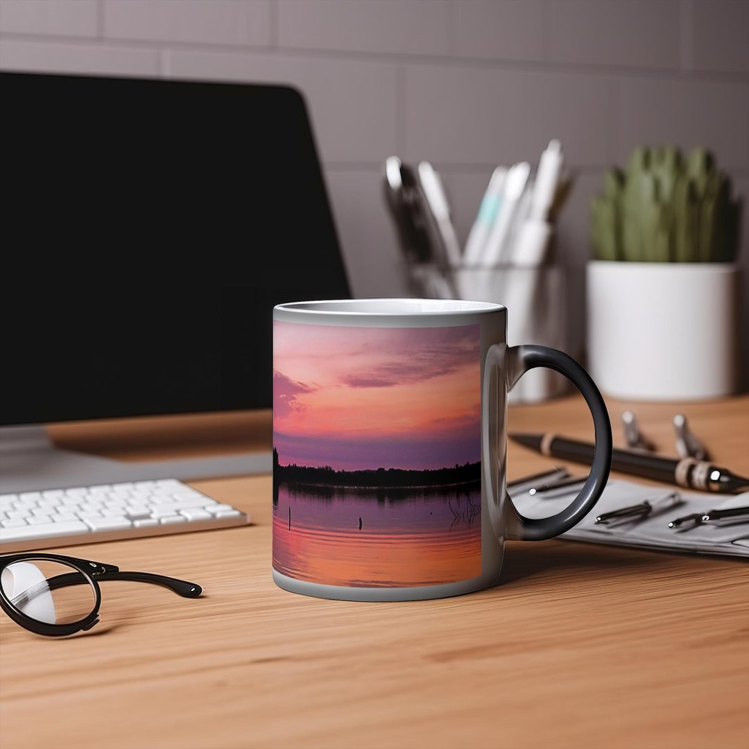 Magic Mugs, Upper Peninsula Sunset Mug, Lake Sunset, 11 Ounce Mug ...
