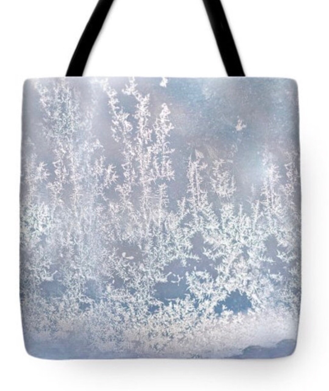 Wintery Frost Tote Bag, First Front, Shabby Chic Art Winter Bag Tote ...