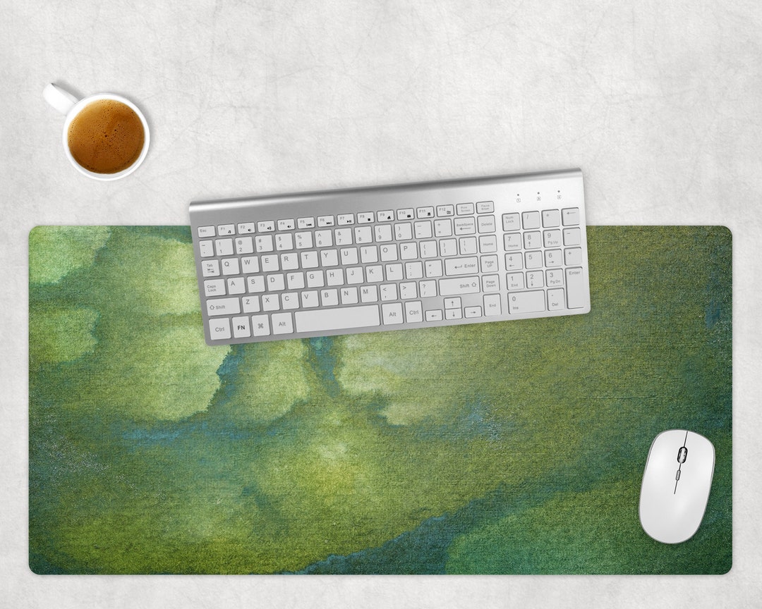 Desk Mats, Aqua Blue Computer Desk Pad, Gaming Mouse Pad, Large Desk ...