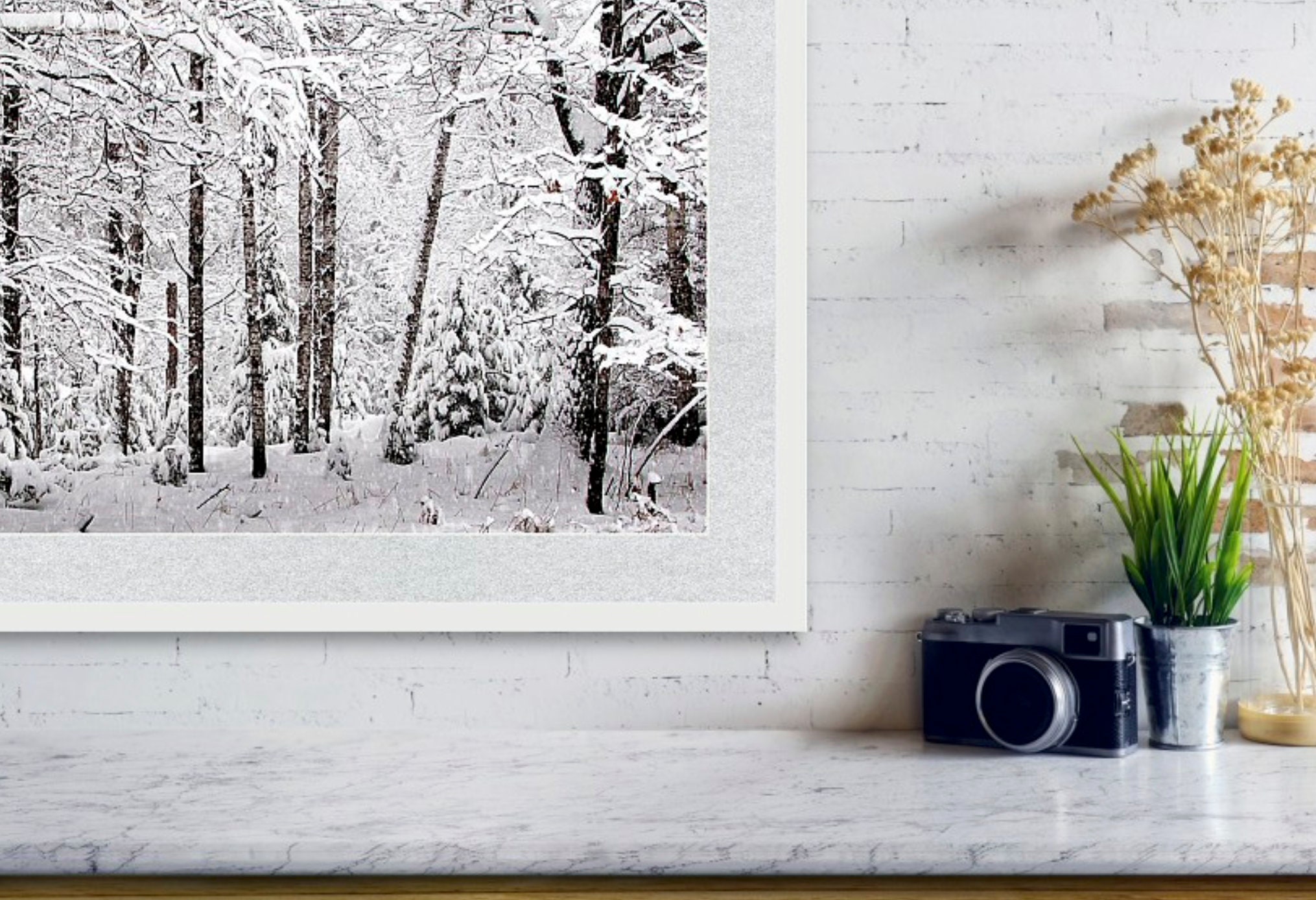 Winter Print Wall Art, Forest Snow Picture, Woodland Photograph, Snowy ...
