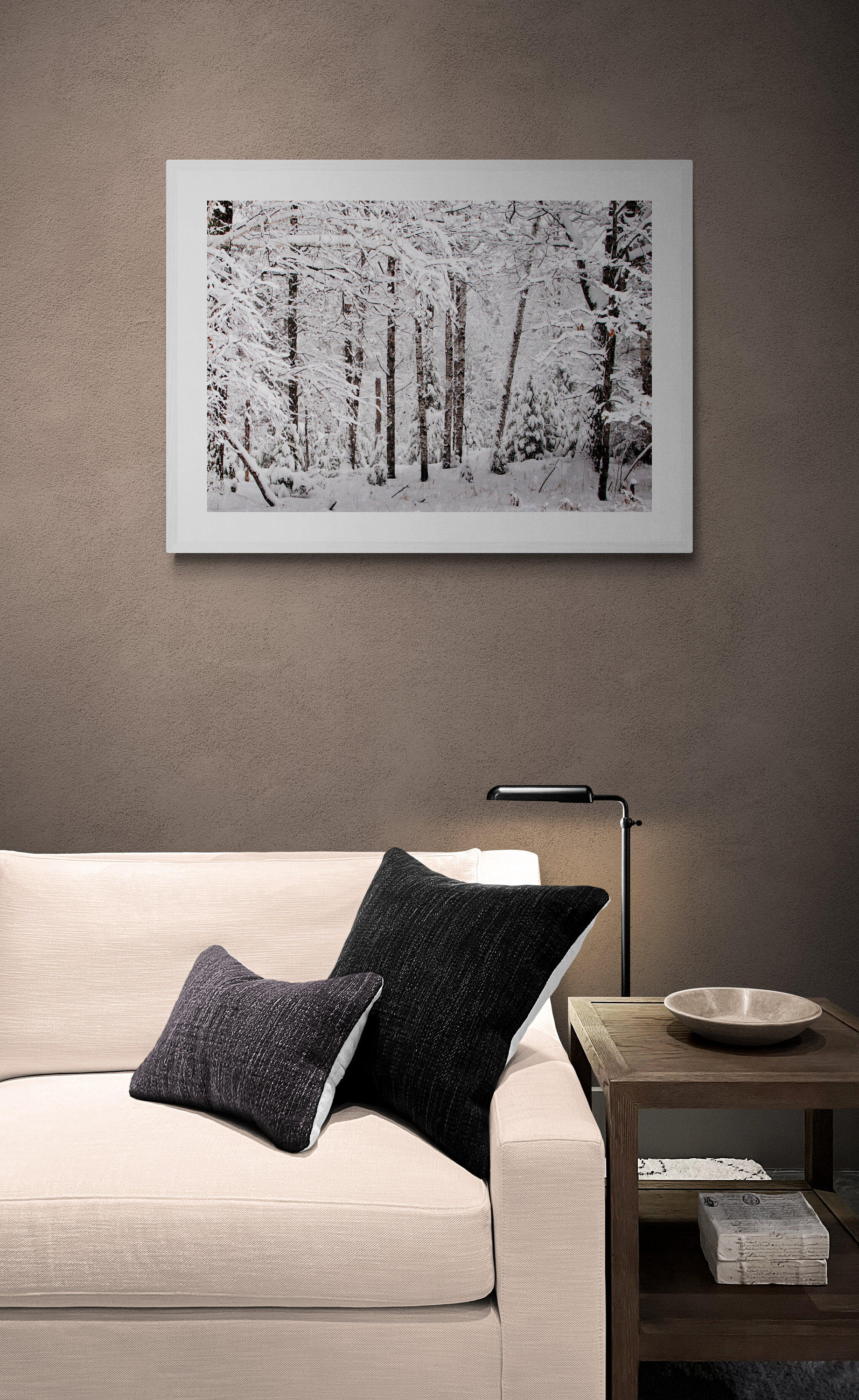 Winter Print Wall Art, Forest Snow Picture, Woodland Photograph, Snowy ...
