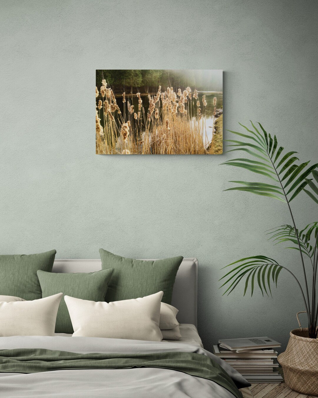 Country Cattails Metal Wall Art, Wetlands Aluminum Photo Home Decor ...