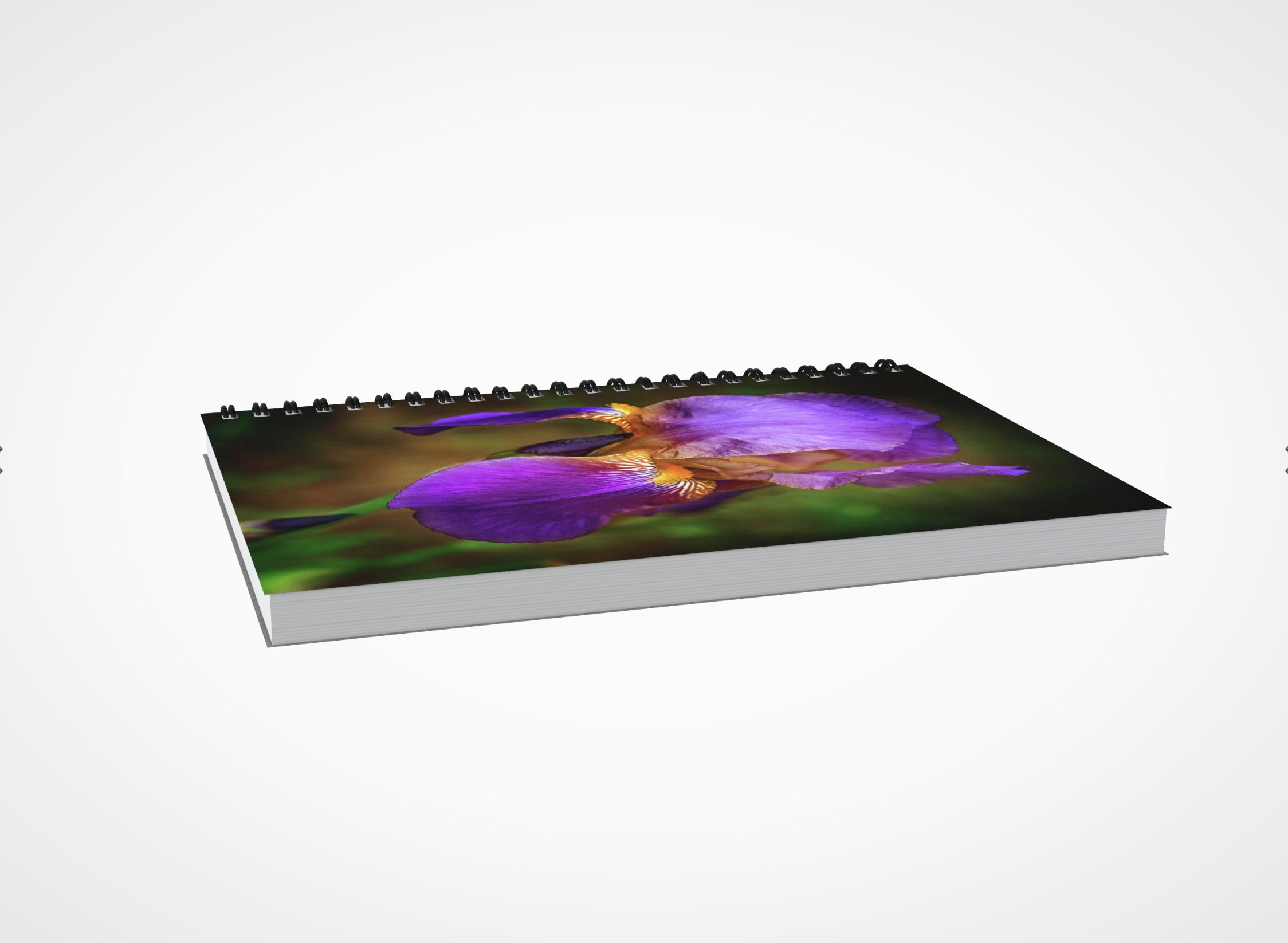 Purple Bearded Iris Notebook, Spiral Floral A5 Lined Diary, Life ...