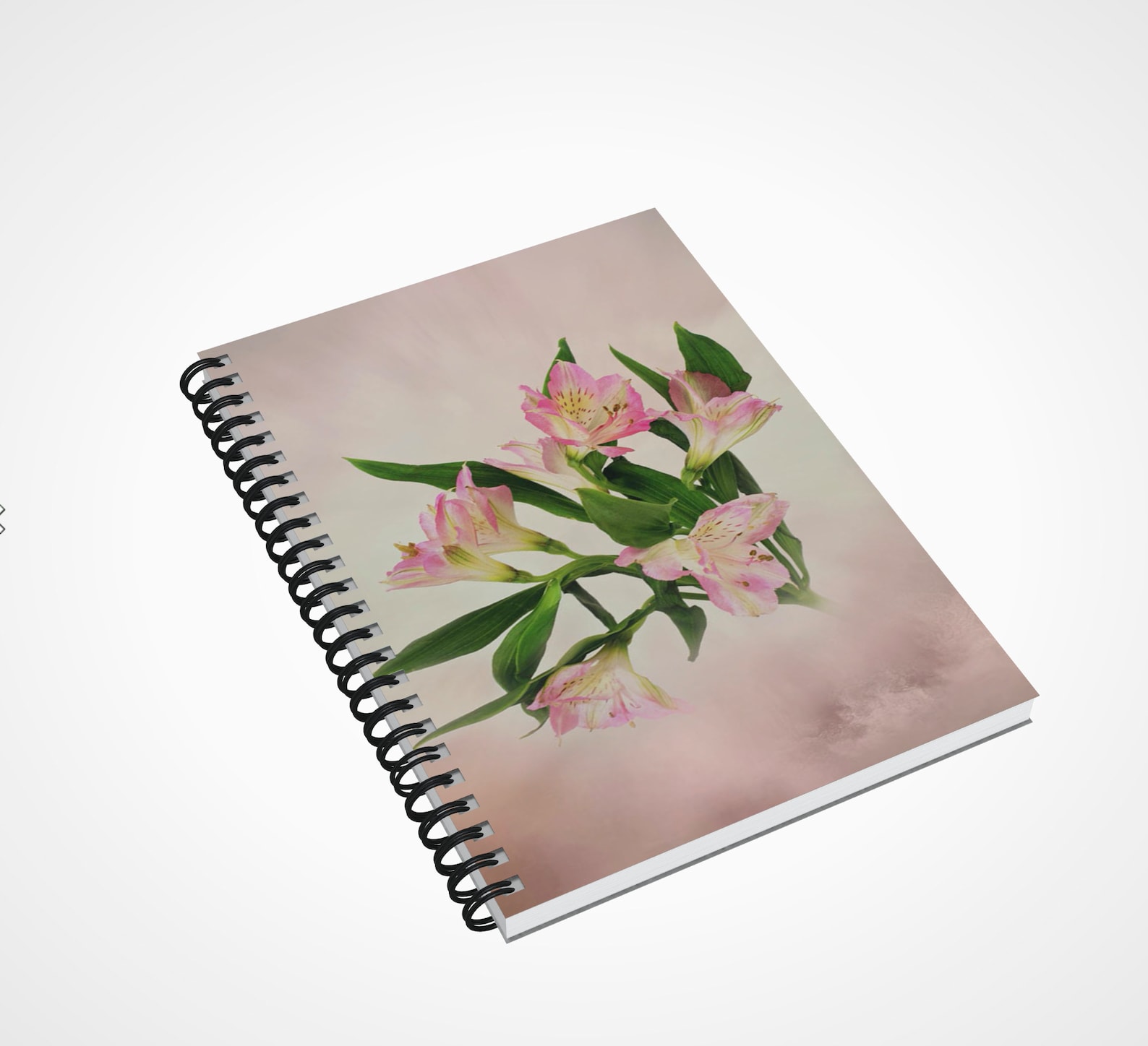 Alstroemeria Peruvian Lily Notebook, Lily of the Incas A5 Spiral Lined ...