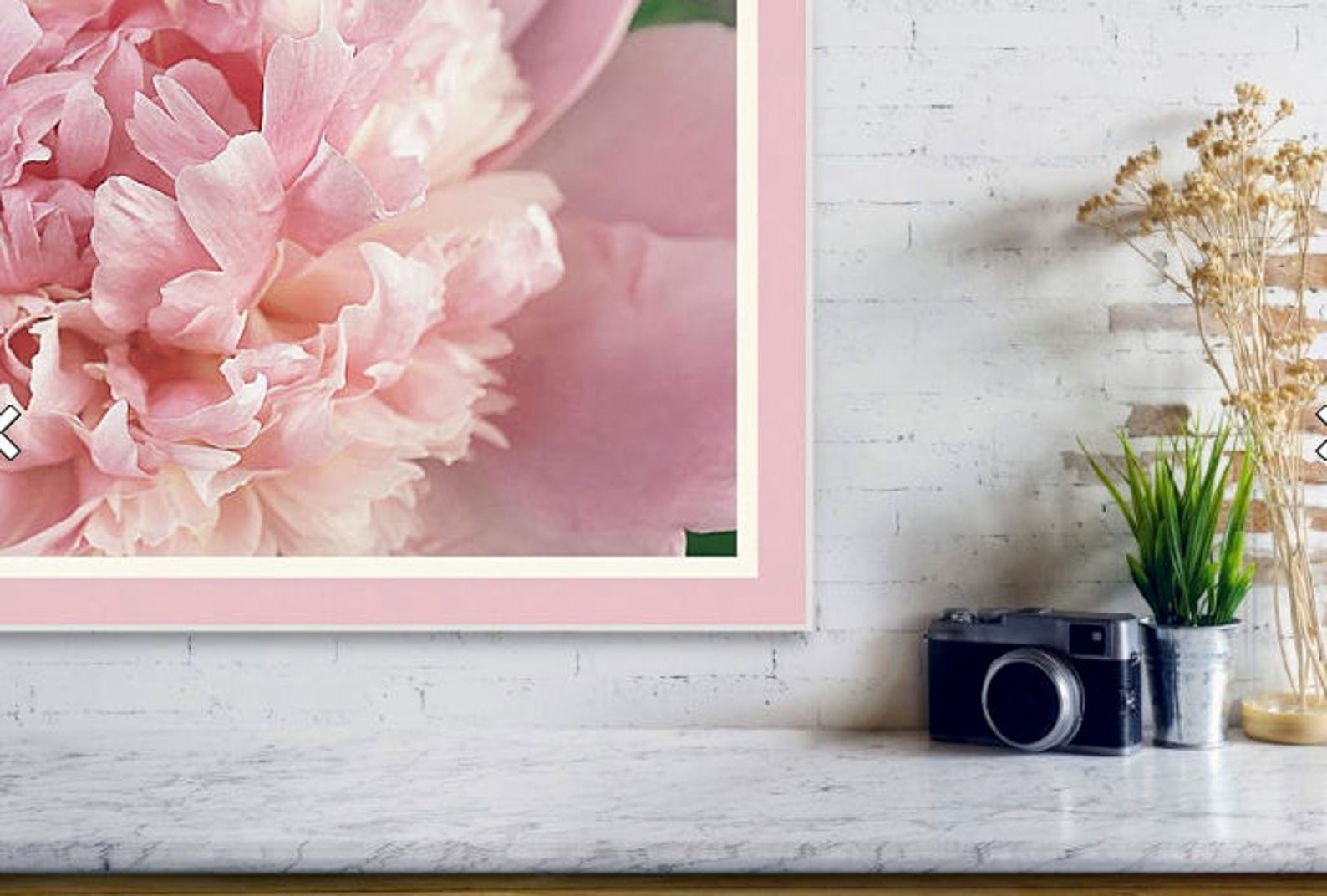 Pink Peony Wall Art Decor, Pink Peony Print, Floral Wall Art, Peony ...