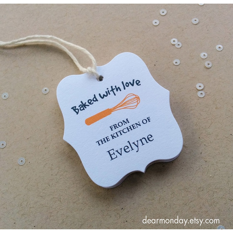 Holiday Baked With Love - Personalized Baking Tags - Custom Bakers Tags ...