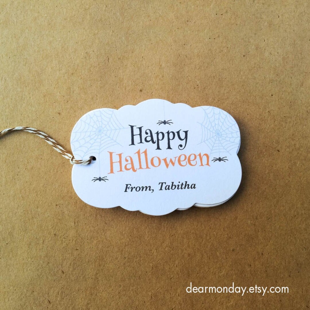 Happy Halloween Favor Tags - Personalized Gift Tags - Kids Halloween ...