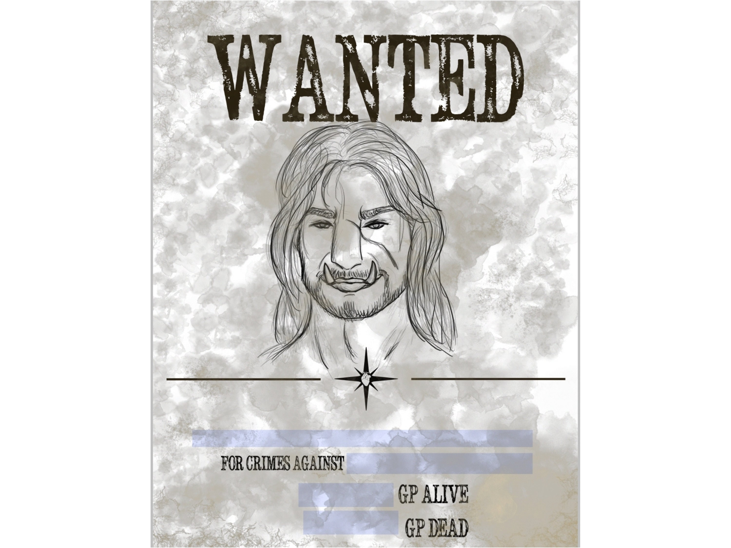 D&D Bounty/Wanted Poster Prop 10 Portraits Parchment | Etsy