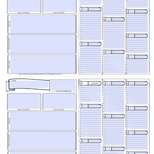 D&D Mini Character Sheet Full Caster| Laminated Wet Erase/dry Erase ...
