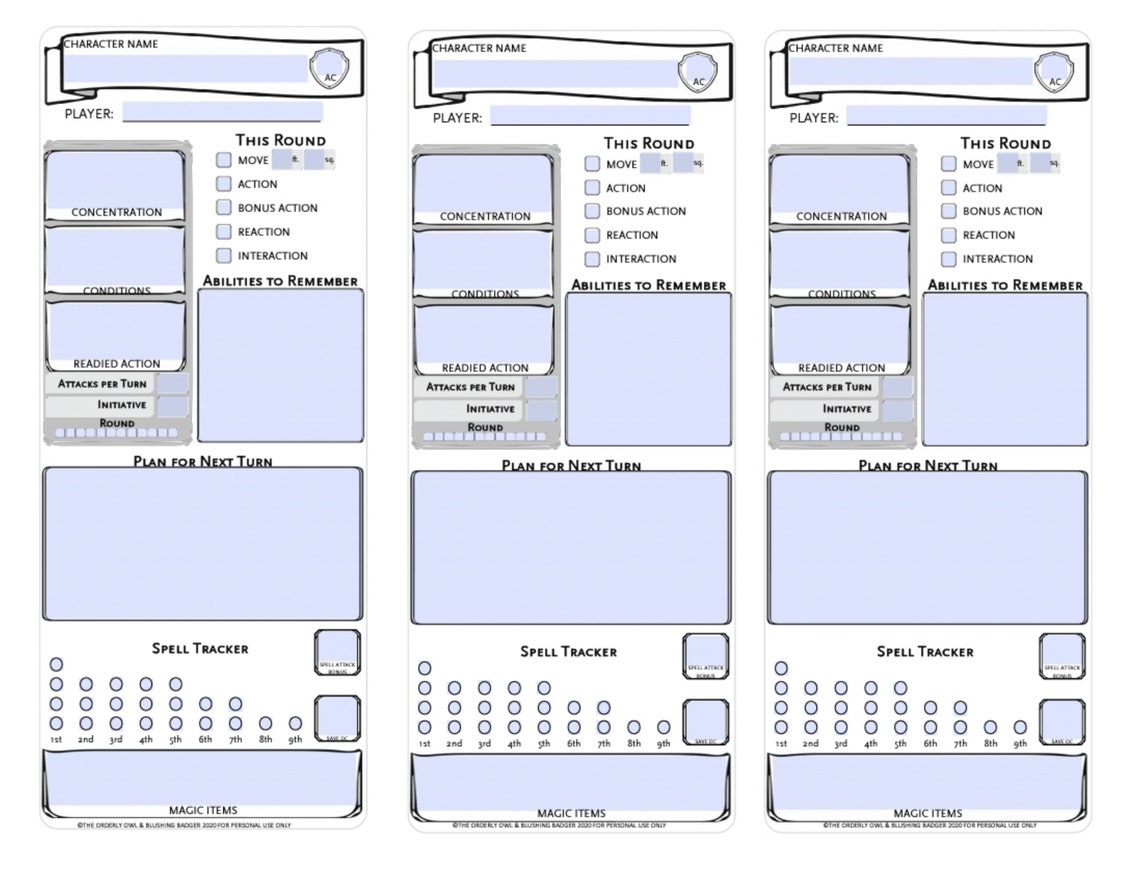 D&D Deluxe Dungeon Master Bundle Printable Fillable PDF | Etsy