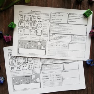 D&D Monster NPC Stat Cards | Printable Fillable PDF| Dungeons and ...