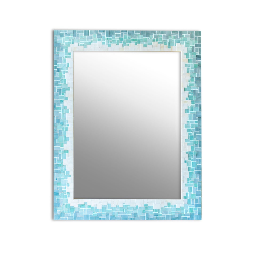 Bathroom Mirror - Gradient Tile Mirror for Beach Theme Décor - Various ...
