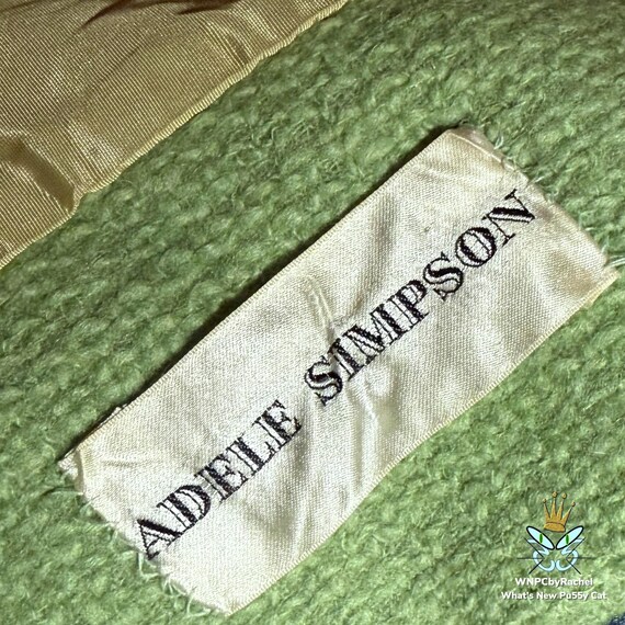 1960s Adele Simpson Green Tweed Coat, Large - Gem