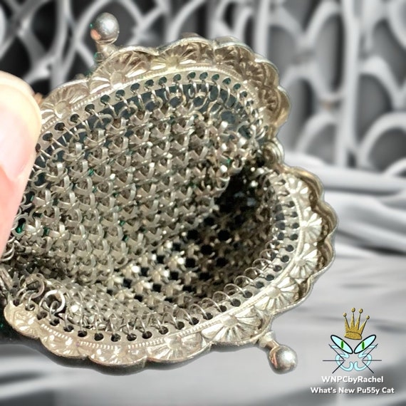 1940s Silver Metal Mesh Coin Purse - Gem