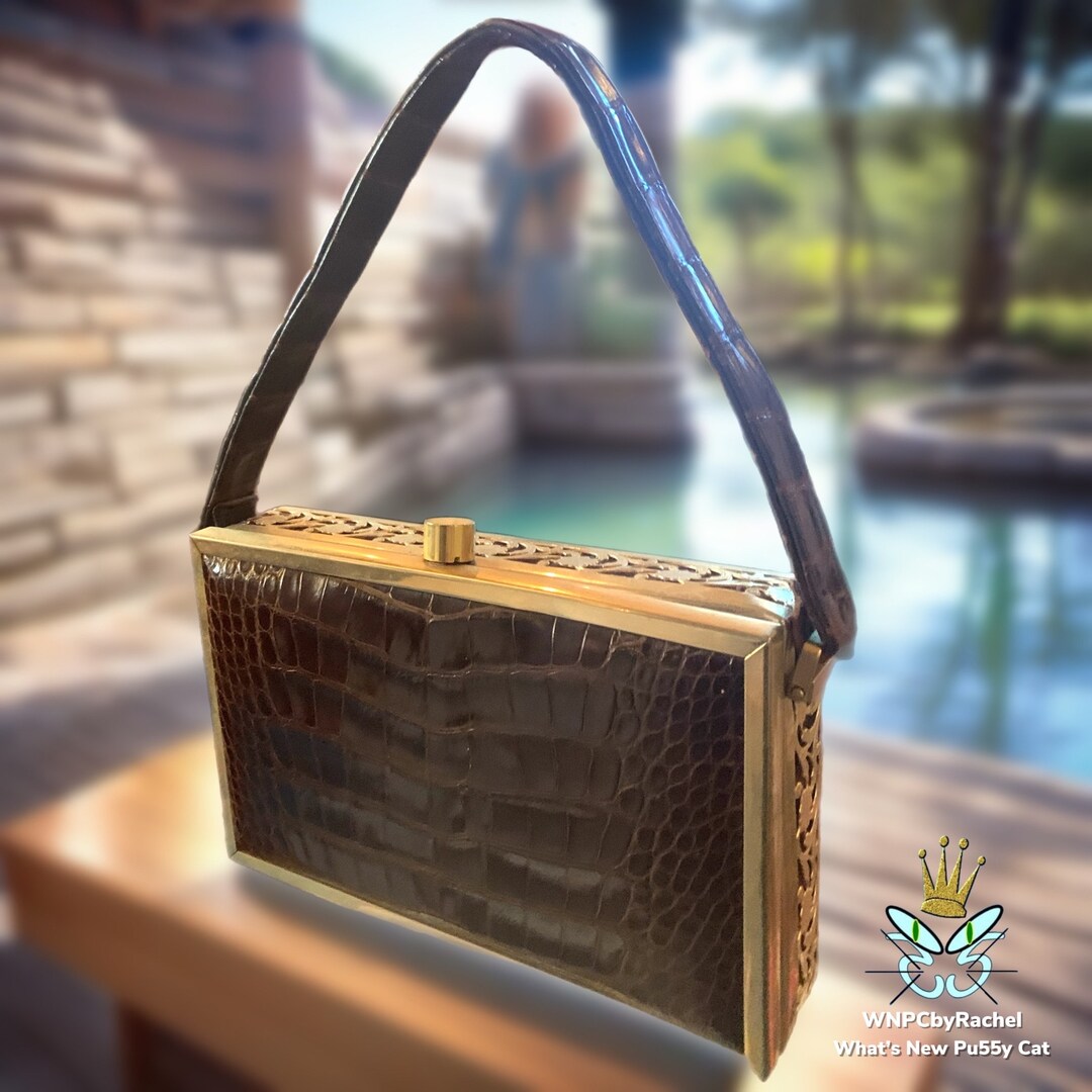 1950s Tyrolean Leather Box Purse - Etsy