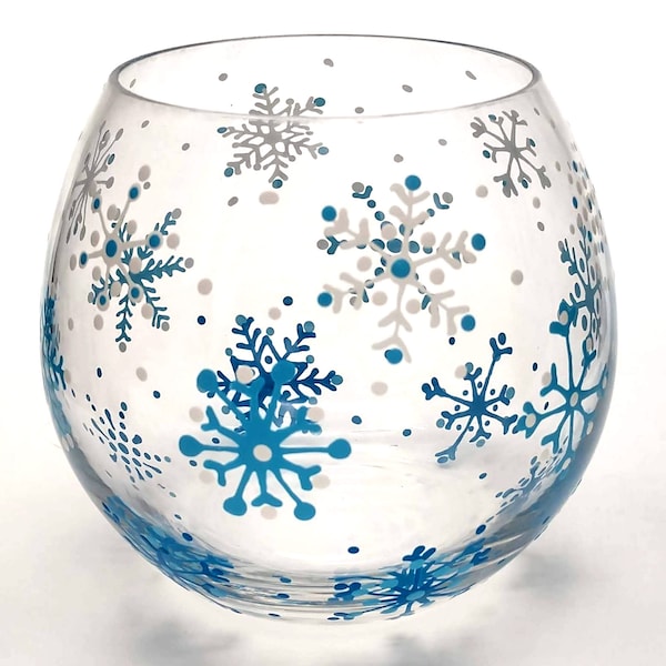 Snowflake Glassware - Etsy