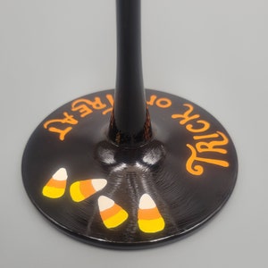 Candy Corn Halloween Wine Glass - Hand Painted - Trick or Treat - Fun ...