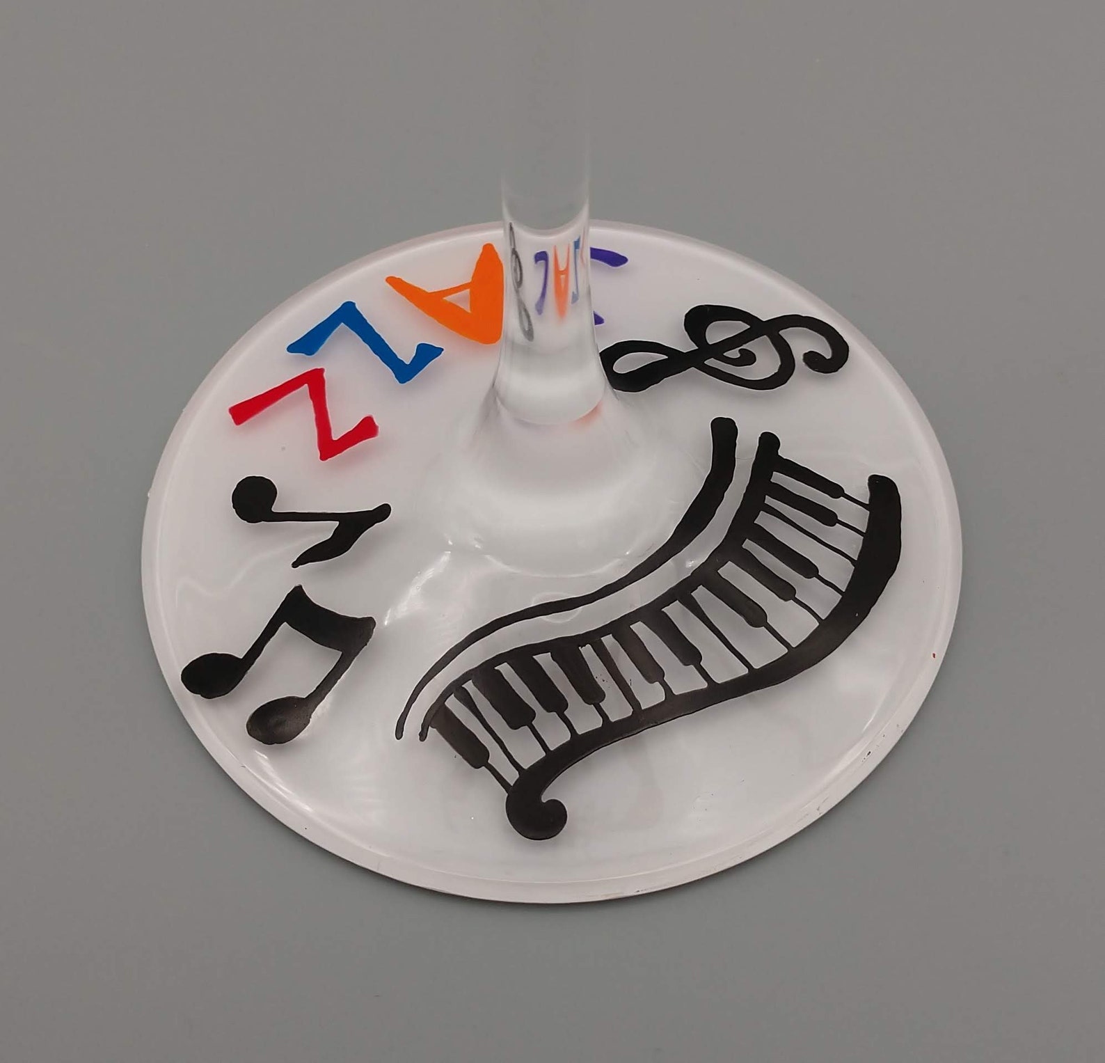 Jazz Themed Martini Glass Hand Painted Music Saxophone | Etsy