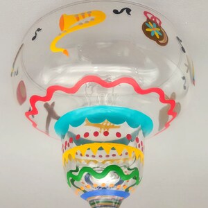 Salsa Dance Themed Margarita Glass - Hand Painted - Bright & Colorful ...