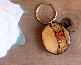 Wood keychain | Etsy
