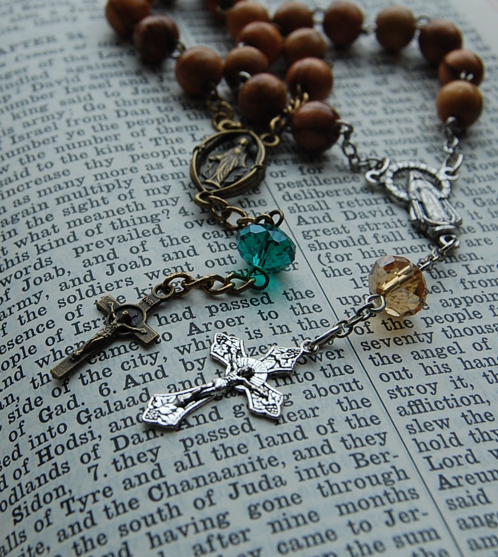 Olive Wood Chaplet. Catholic Rosary Handmade. First Communion Gift ...