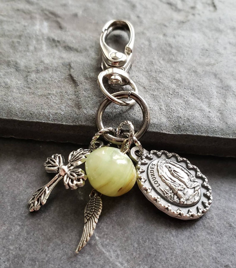 Key Chain. Gift for Godmother. Angel Wing Key Chain. Catholic | Etsy