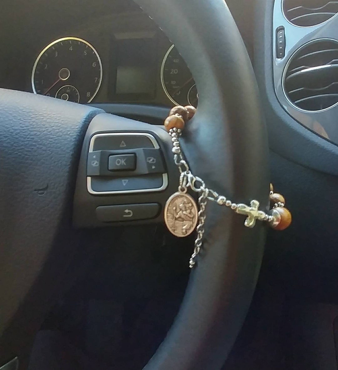 Olive Wood Car Rosary ,catholic Gift, Protection on the Road - Etsy