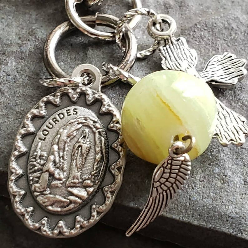 Key Chain. Gift for Godmother. Angel Wing Key Chain. Catholic - Etsy