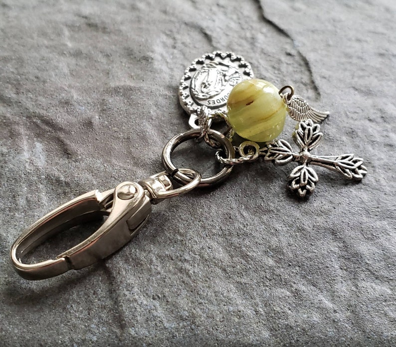 Key Chain. Gift for Godmother. Angel Wing Key Chain. Catholic Gift. Our ...
