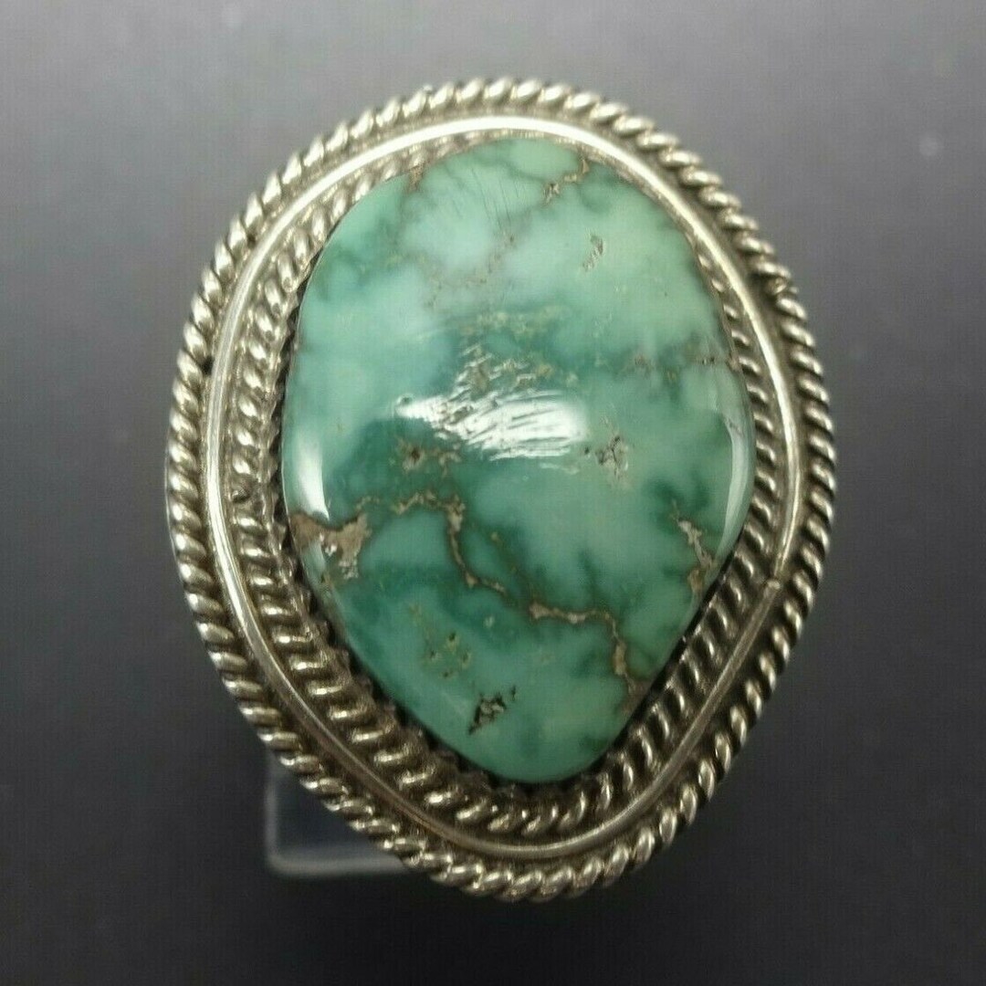 Stunning Vintage Sterling Silver DAMELE TURQUOISE Ring Size 7.25 - Etsy