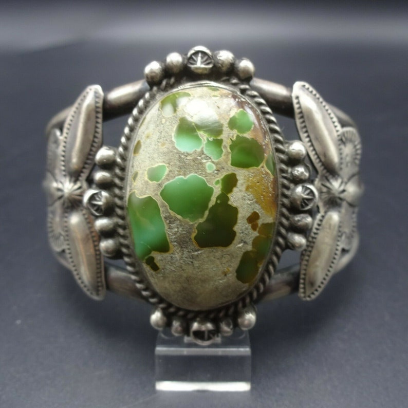 Vintage Sterling Silver NATURAL DAMELE TURQUOISE Cuff Bracelet | Etsy