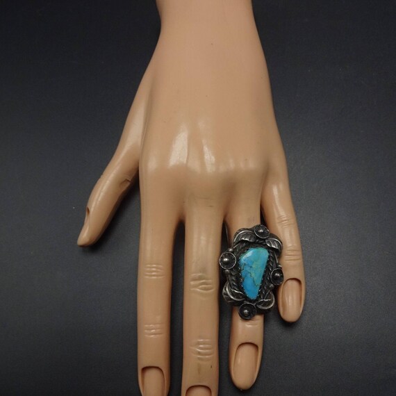 Vintage TAXCO Sterling Silver & TURQUOISE RING Applie… - Gem