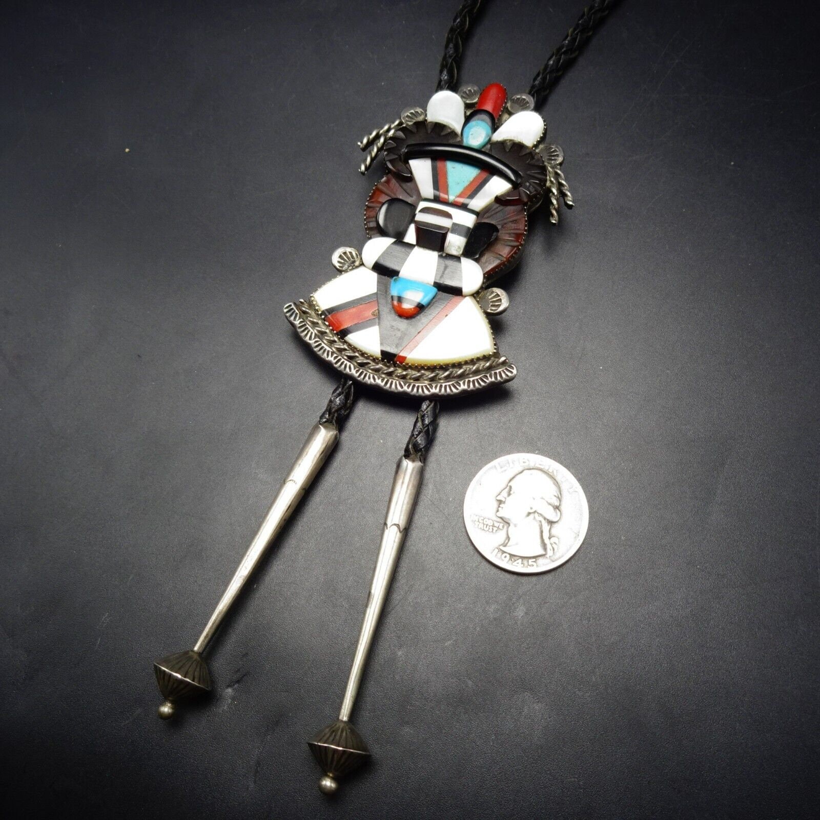 EXQUISITE Vintage Zuni ANDREW DEWA Sterling Silver Antelope Kachina ...