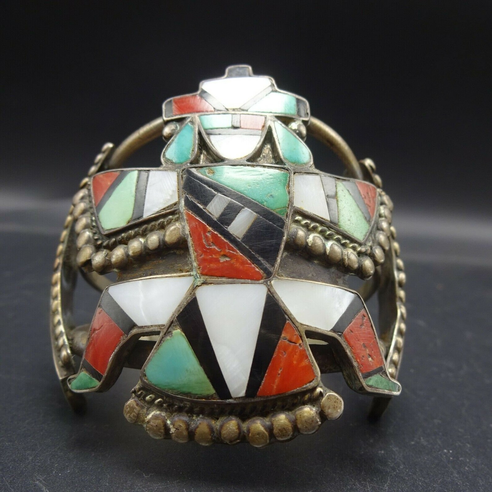 1940s C.G. Wallace Era KNIIFEWING Cuff Bracelet Flat Inlay - Etsy