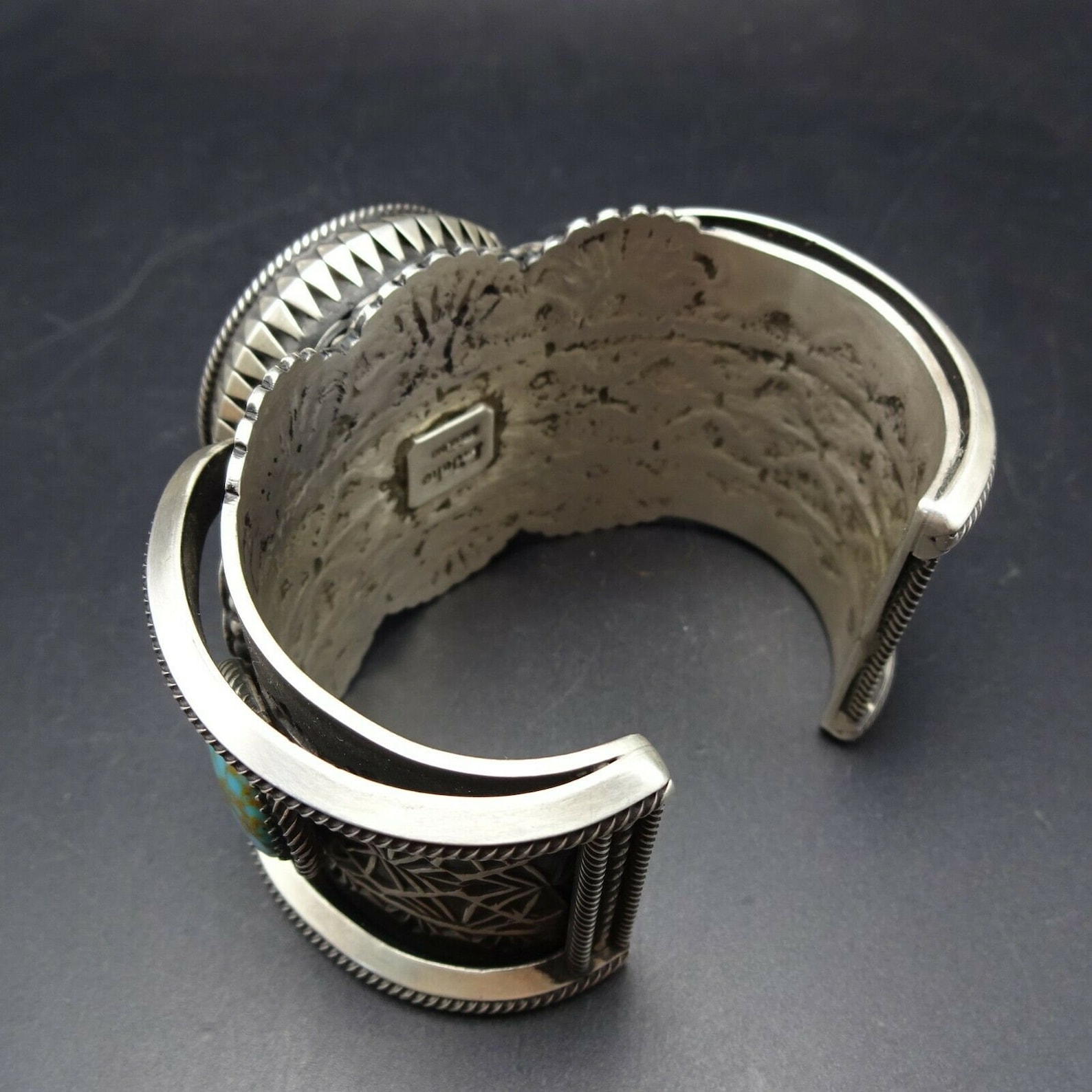 Leander Tahe NAVAJO Heavy Hand Stamped Sterling Silver - Etsy