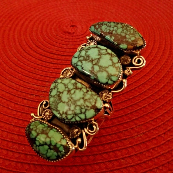 Verna Blackgoat Navajo Sterling Silver CRIPPLE CREEK … - Gem